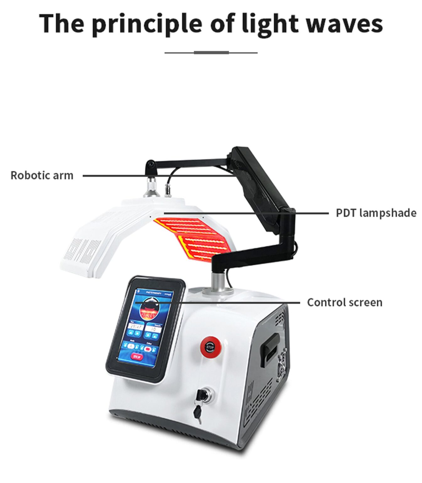 Photodynamic 7 Colors PDT Machine 5 Handles Light Therapy Facial Care ...